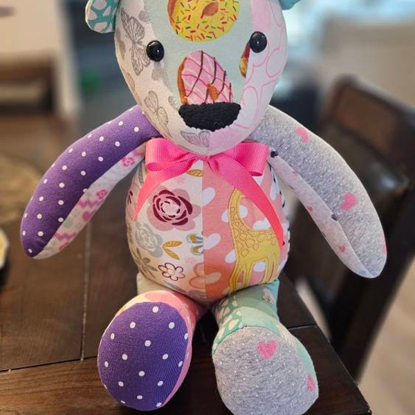 Memory Bear Made From Loved Ones Clothing Custom Made 18" Teddy Bear ...
