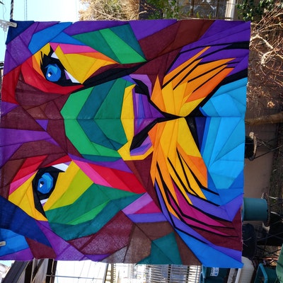 PDF the Heart of a Lion Foundation Paper Piece Pattern Lion Quilt ...