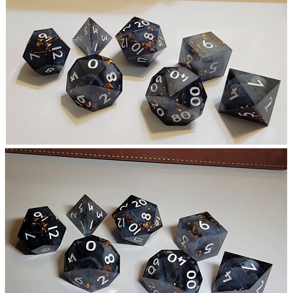 Great Wave Single Crystal D4 Hand Painted Dice, Handmade Dice, Handmade ...