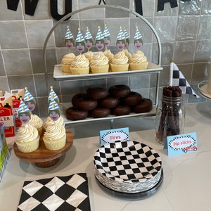 Race Car Food Labels,fast One Birthday Food Tent Cards,two Fast Party ...