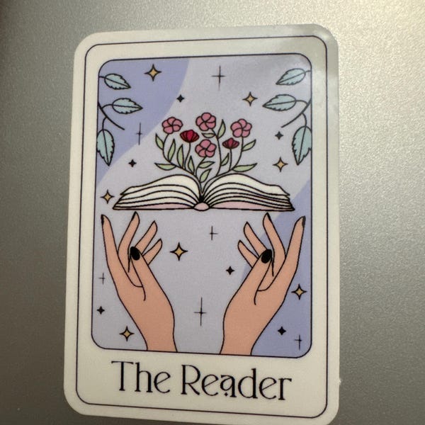 The Reader Tarot Card Sticker, Book Lovers, Book Club, Fantasy, Kindle ...