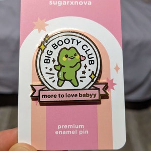 Big Booty Club Members Only Enamel Pin // Frog Froggy Cute - Etsy
