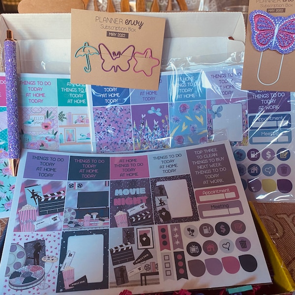 Planner Envy Subscription Box TRIAL. Planner Stickers, Planner Clips ...