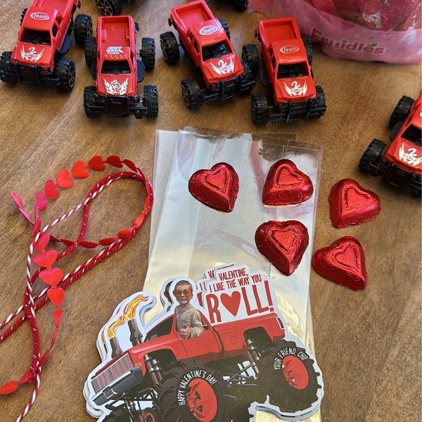 Monster Truck Valentine's Day Card, Monster Truck Valentine Card ...