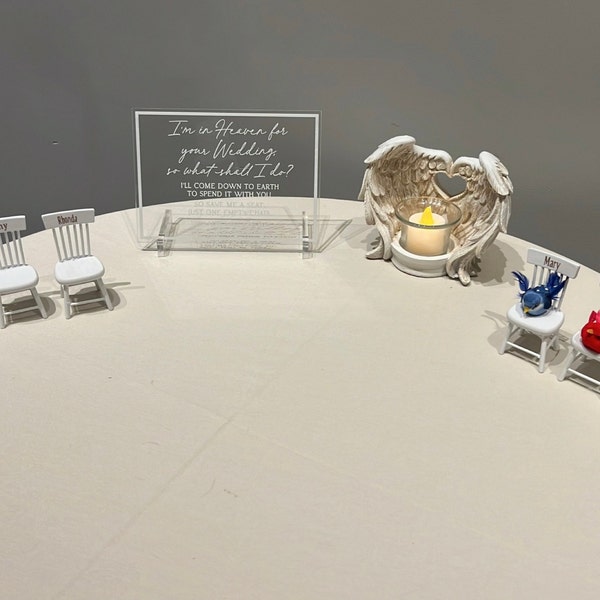 Wedding Memorial Table Sign Acrylic Sign for Tabletop Heaven Wedding ...