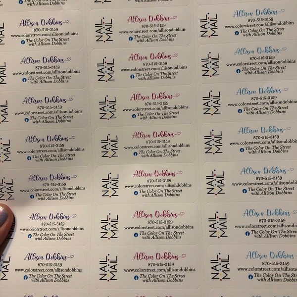 Color Street Sample Bags, Cute White Sample Bags for Color Street Nail ...