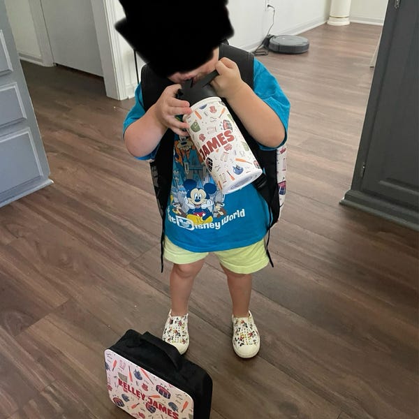 Football Backpack Personalized / Custom Name Book Bag Lunchbox Set ...