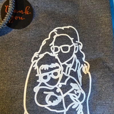 Custom Portrait Hoodie or Crewneck Custom Portrait From Photo Outline ...