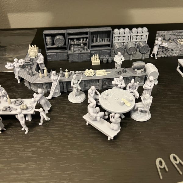 Inn and Tavern Kitchen Furniture Dnd Terrain for Dungeons and Dragons ...