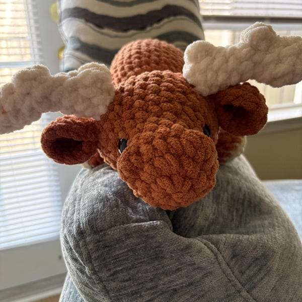 Sleepy Moose Crochet Amigurumi Pattern | Stuffed Animal | PDF Digital ...