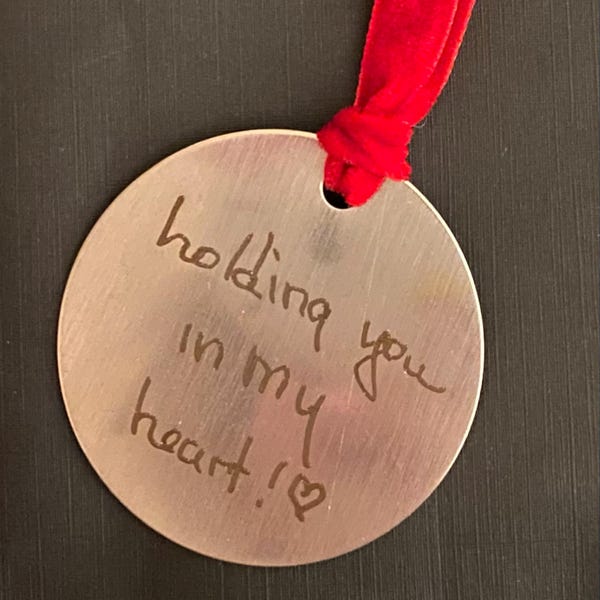 Your Handwritten Ornament -personalized Christmas Ornaments- Your ...