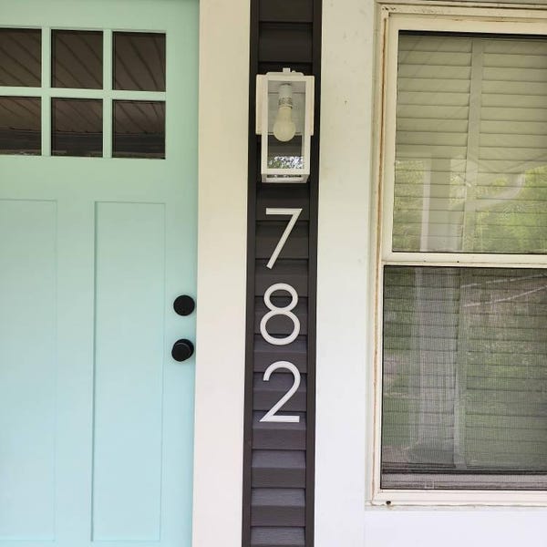 NO DRILLING REQUIRED 7.5" Vinyl Siding House Numbers Black or White - Etsy