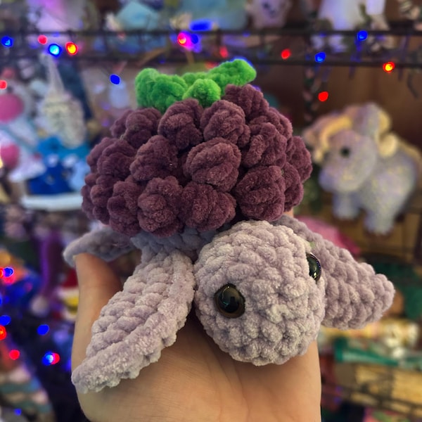 Crochet Grape Turtle Pattern: No Sew Amigurumi (PDF Download) - Etsy