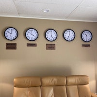 World Time Zone Clock - Modern Hotel Reception Timezone Clocks ...