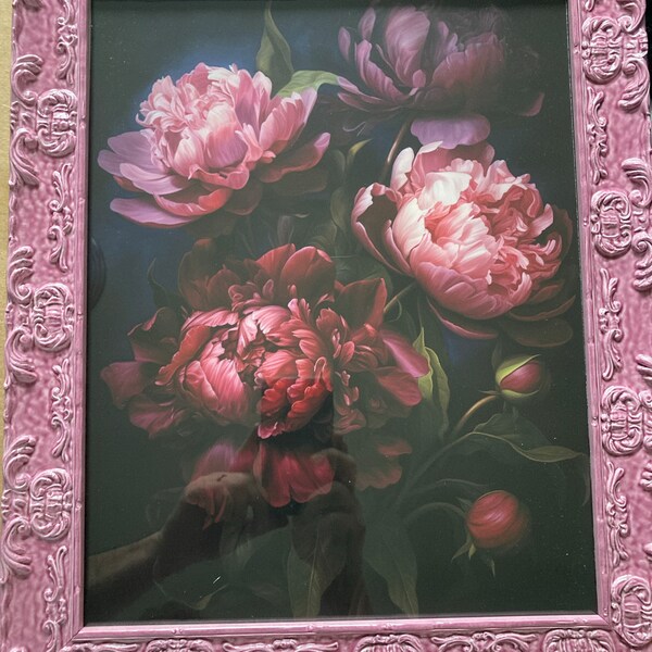 Victorian Picture Frames Pink Purple Glossy Lacquer Ornate Funky ...