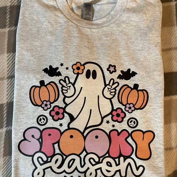 Spooky Season Hippie Ghost DTF Transfers, Ready to Press, T-shirt ...