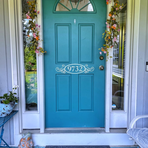 House Numbers Front Door Vinyl Lettering Decal Sticker #D01 - Etsy