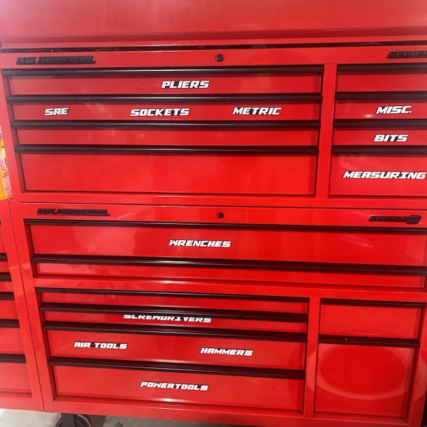 12 Starter Pack Tool Box Organization Magnetic Labels - Etsy