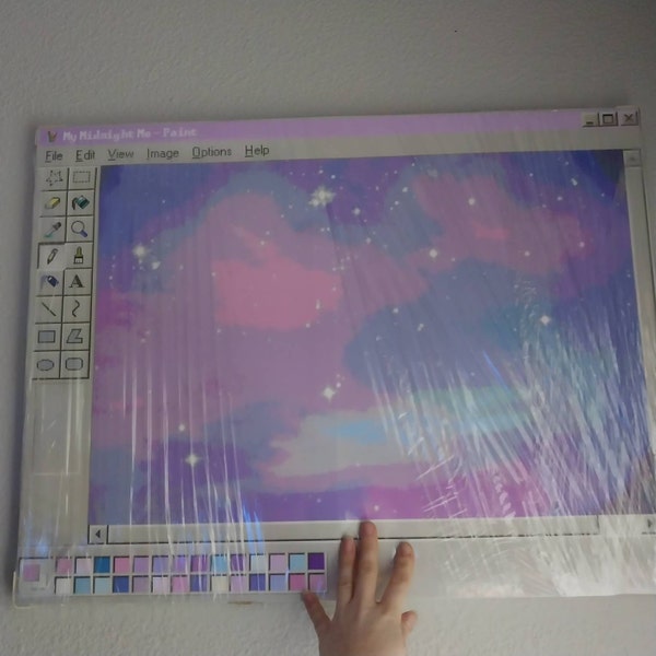 Starry skies - MS Paint Microsoft Windows 95 Vaporwave Aesthetic Room ...