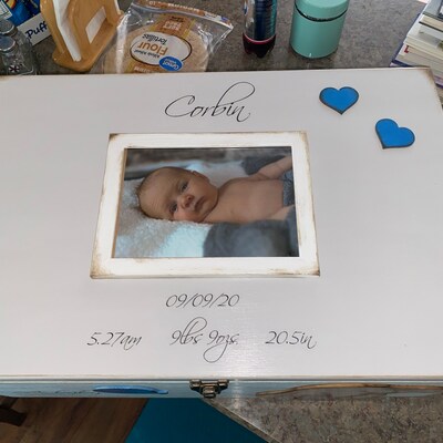 Memory Baby Boxbaby Box With Photo Personalized Gift for - Etsy