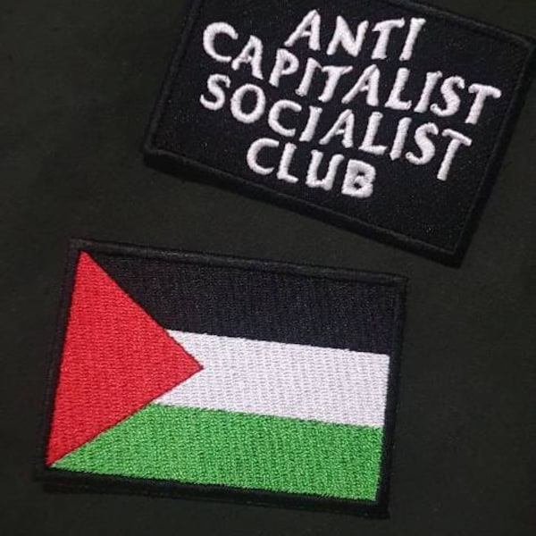 Palestine Flag Embroidered Patch. Iron On, Velcro or Sew on Options ...