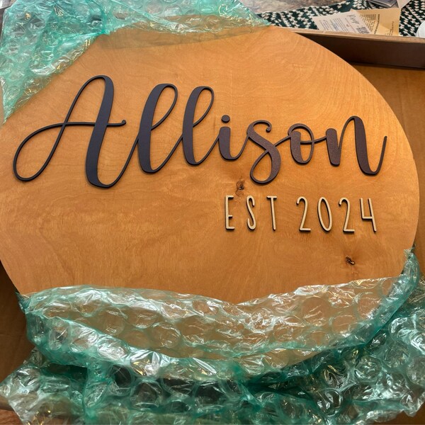 Nursery Name Sign, Round Name Sign, Above Crib Sign, 3d Name Sign, Baby ...