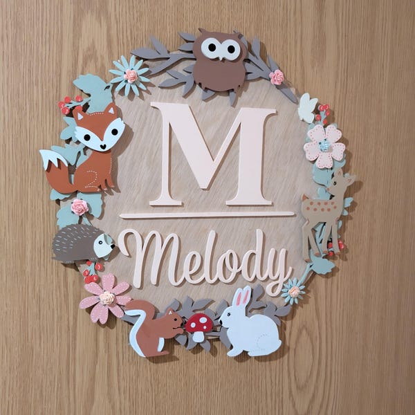 Woodland Animals Plaque - Etsy