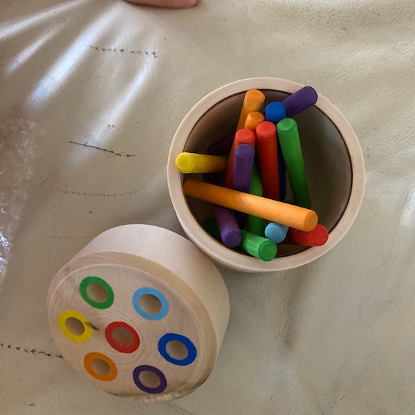 Matchstick Color Drop Sorter Toy Baby Development Learning Game ...
