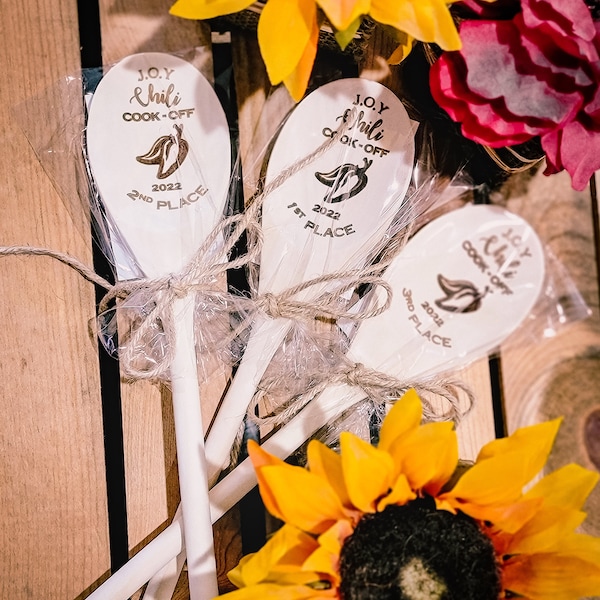 Chili Cook off Wooden Spoon, Chili Cook-off Awards, Chili Cookoff ...