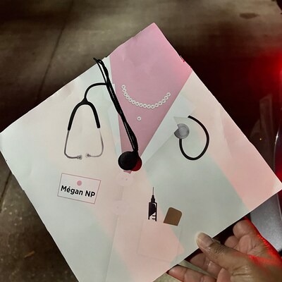 Doctor Uniform Graduation Cap, Medical School Grad Cap Topper ...