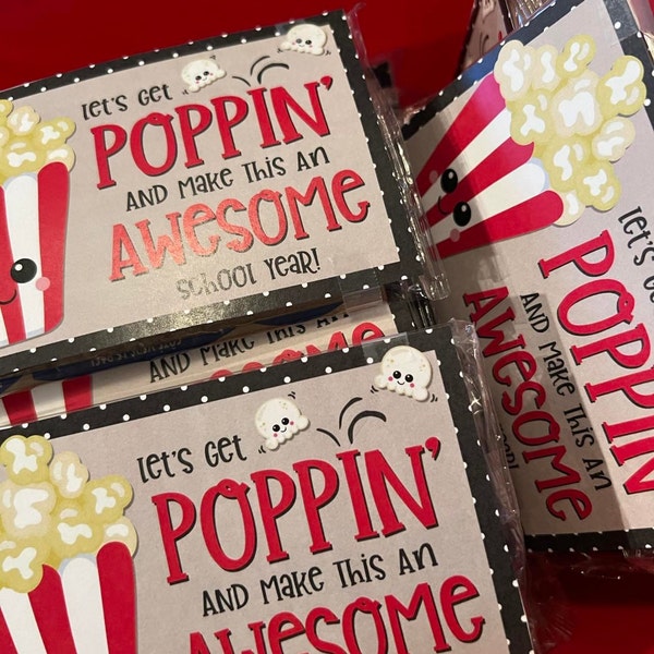 PRINTABLE Let's Get POPPIN' and Make This an Awesome School Year! Tag ...