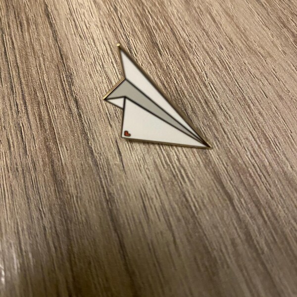 Paper Airplane Pins, Enamel Pin, Lapel Pin, Gold Plated, Set, Gift ...