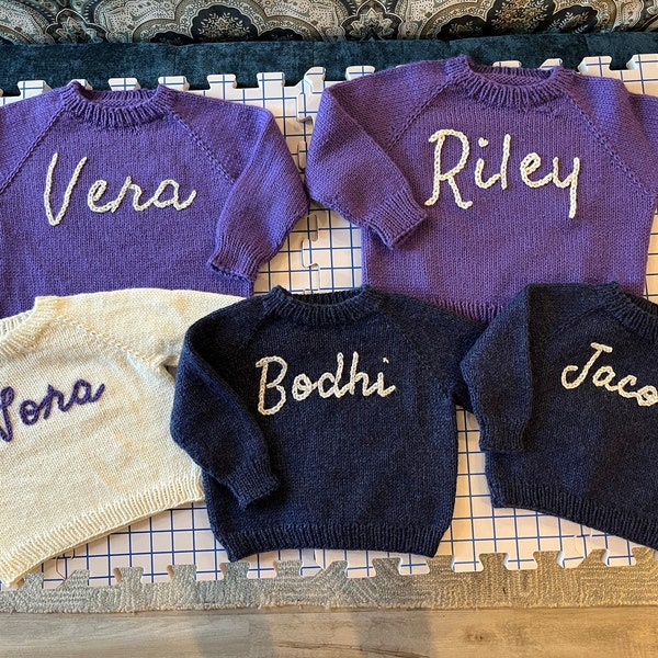 DIY Name Sweater Kit, Embroidery Kit Sweater, Personalized Name Sweater ...