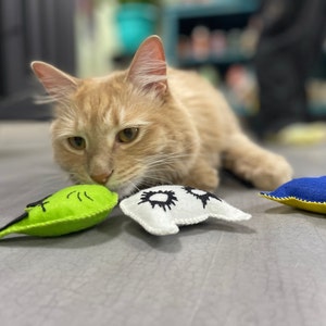 Magical Purple Moon Cat Toy With White Embroidered Stars - Etsy