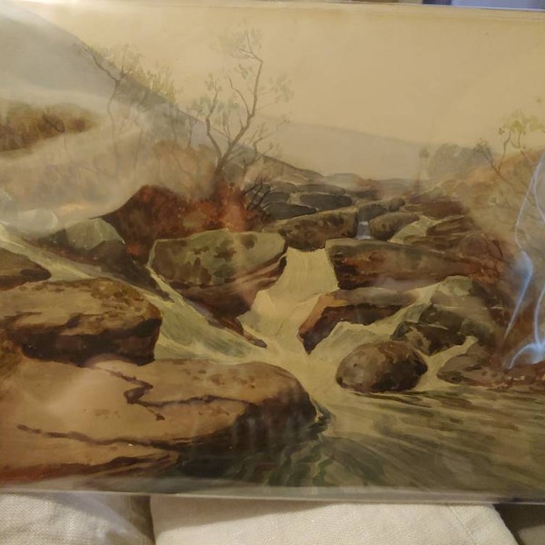 VINTAGE WOODBLOCK PRINT Seagull by the Bluffs - Etsy