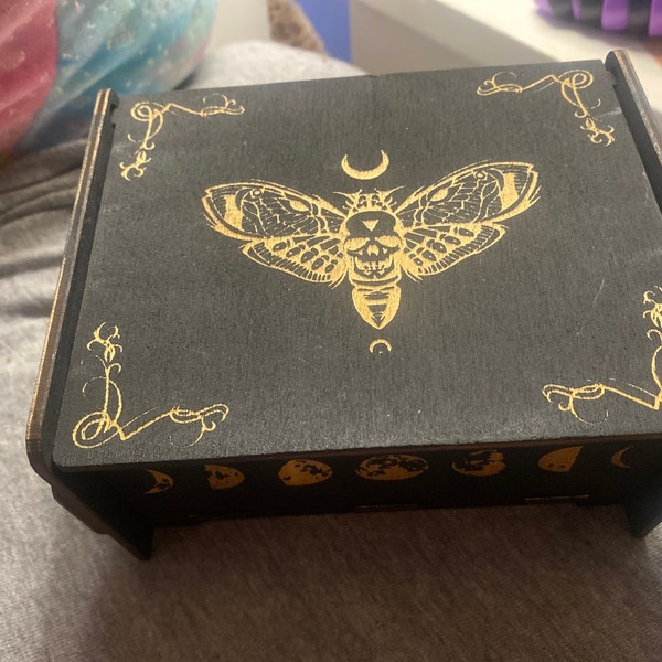 Altar Box With Pentacle Moon Design // Witch Box // Altar Box // Wiccan ...