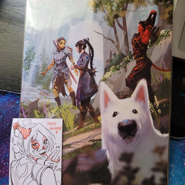 BG3 Baldur's Gate 3 Print Ft. Karlach Shadowheart Lae'zel Scratch ...