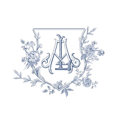 DIY Wedding Monogram, Floral Crest, Crest Svg, Floral Frame, Decorative ...