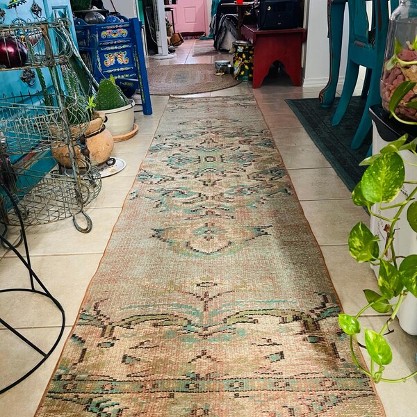 3x13 Runner, Long Runner, Handmade Long Runner, Vintage Long Runner ...