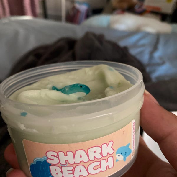 Shark Beach Slime, Cloud Slime, Clear Slime, Ocean Slime, Birthday Gift ...