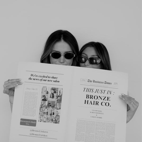 Canva Business Newspaper Template, Editable Large Newspaper ...