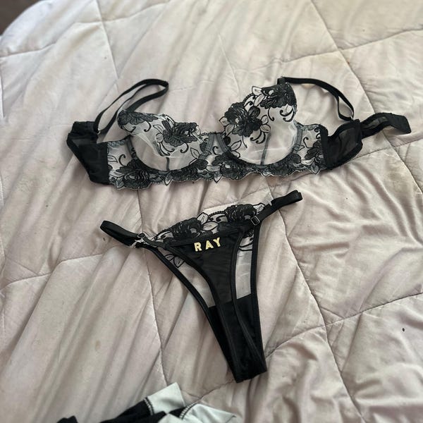 Removable Name Thong,custom Thong G-strings With Gold Charms Name ...