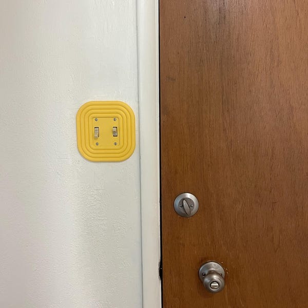 Mid-century Modern Oval Light Switch Cover Plate | Fits Toggle Switches ...