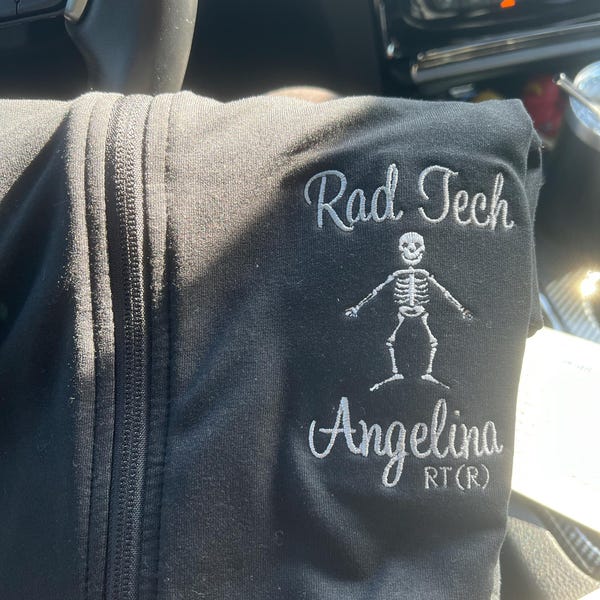 Rad Tech Skeleton Full Zip Jacket With Pockets, Personalized Gift for ...