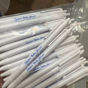 Custom Personalized Clear Stick Pens With Matching Trim & - Etsy