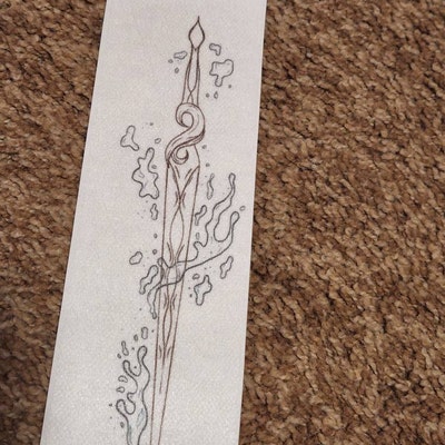 Elven Cottagecore Dagger Hand Embroidery , Fae King Queen Dagger , Hand ...