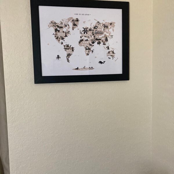 World Map - PRINTABLE, Kids Room World Map, Large Educational Wall Map ...