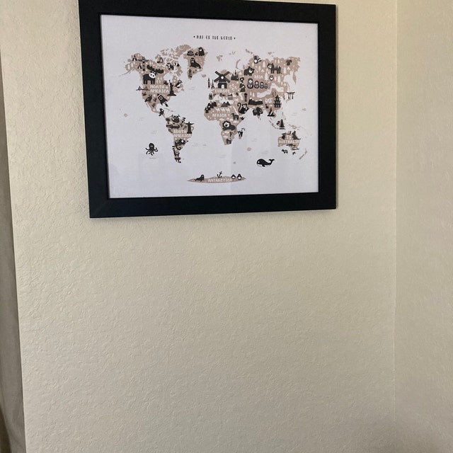 Printable Wall Art Nursery Prints World Map by MAPMAPDESIGN