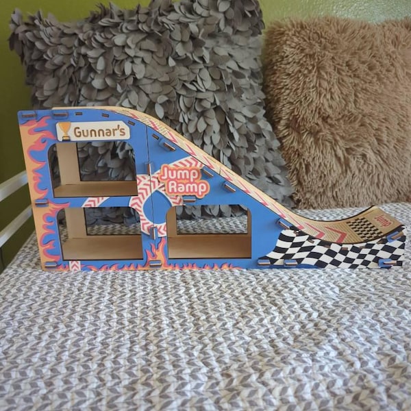 Custom Jump Ramp for Boys, Kids Name Toys, Toys Cars Parking Garage ...