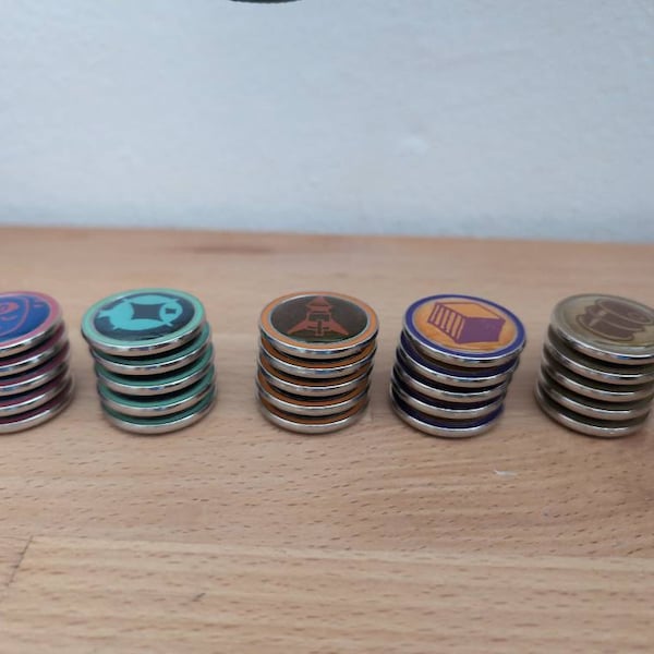 12x Encounter Tokens, Map Tokens for Scythe and Expeditions, Metal ...